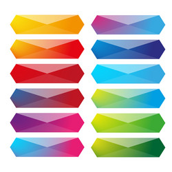 Colorful empty web button set Royalty Free Vector Image
