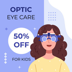 Flat design optometrist posts Royalty Free Vector Image