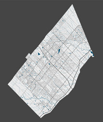 Brampton map detailed city poster Royalty Free Vector Image