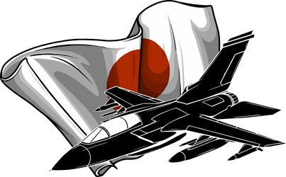 Of cartoon military jet Royalty Free Vector Image