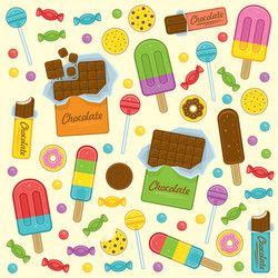 Sweet seamless background Royalty Free Vector Image