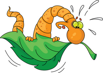 Laughing worm Royalty Free Vector Image - VectorStock