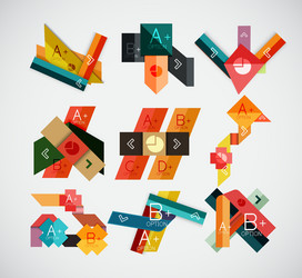 Set of abstract geometrical infographic diagram Vector Image