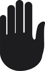 Hand stop symbol pictograph Royalty Free Vector Image