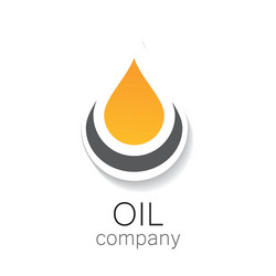 Water drop or oil logo design Royalty Free Vector Image