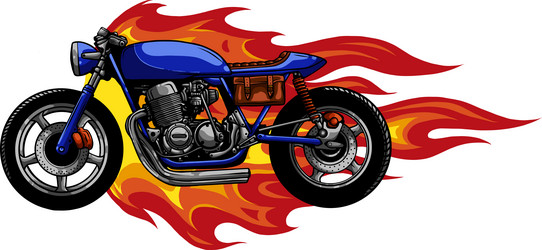 Cafe racer motor bike design Royalty Free Vector Image