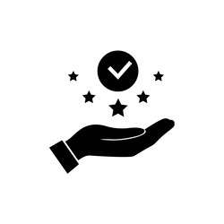 Customer satisfaction 5 star icon loyalty Vector Image