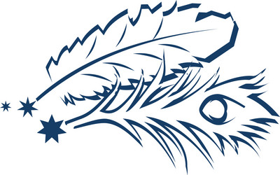 Dust feather logo design template Royalty Free Vector Image