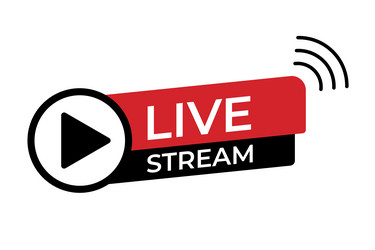Live stream symbol icon Royalty Free Vector Image