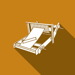 Loom textil equipment icon cartoon Royalty Free Vector Image