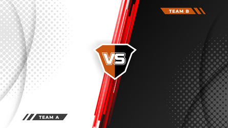 Versus vs competition battle background template Vector Image