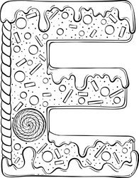 Candy Letter E Vector Images (97)