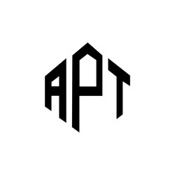 Apt logo letter design Royalty Free Vector Image