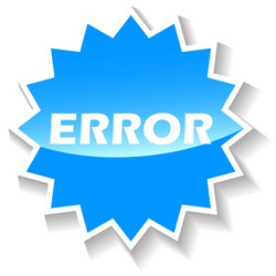 Error blue icon Royalty Free Vector Image - VectorStock