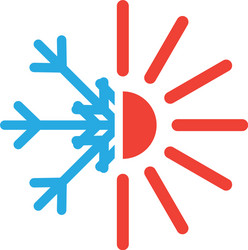 Hot and cold icon graphic design template Vector Image