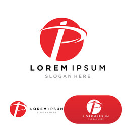 Letter p logo design Royalty Free Vector Image