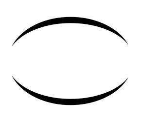 Ellipse oval circle frame border banner icon Vector Image