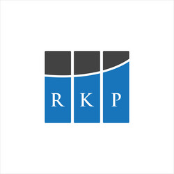 Rkp letter logo design on white background Vector Image