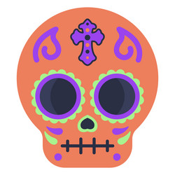 Skull calavera decorated Royalty Free Vector Image
