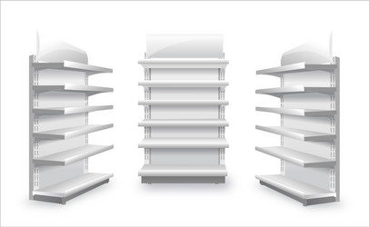 Shelving rack for store trading empty template Vector Image