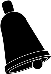 Handbell pop art cartoon Royalty Free Vector Image