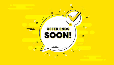 Offer ends soon special price sign Royalty Free Vector Image