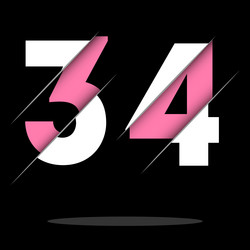 Number 4 logo logotype design Royalty Free Vector Image