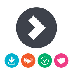 Arrow sign icon next button navigation symbol Vector Image