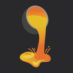 Foundry pouring heart Royalty Free Vector Image