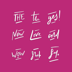 Cute Words Handdrawn Vector Images (over 860)