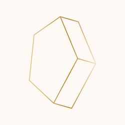 Minimal gold cylinder shape Royalty Free Vector Image
