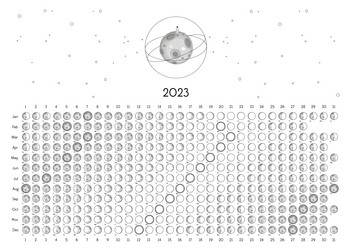 Moon Calendar 2023 Vector Images (over 380)