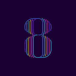 Number Eight Symbol Neon Sign Vector Images (over 190)