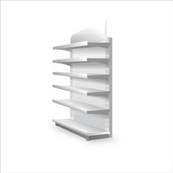 Shelving rack for store trading empty template Vector Image