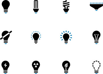 Light bulb and cfl lamp icons Royalty Free Vector Image