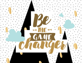 Be positive handwritten inspirational Royalty Free Vector