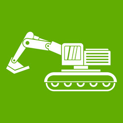 Green Excavator Tractor Vector Images (90)