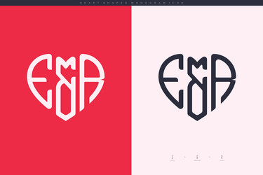 Premium er logo monogram with gold circle frame Vector Image