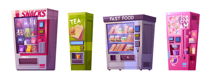 Vending machine with snack and drink Royalty Free Vector