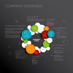 Company infographic overview design template Vector Image