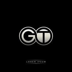 Tg initial letter split lowercase modern monogram Vector Image