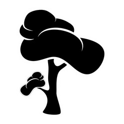 Cartoon tree outline symbol icon design beautiful Vector Image
