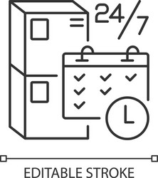On-time delivery schedule pickup icon Royalty Free Vector