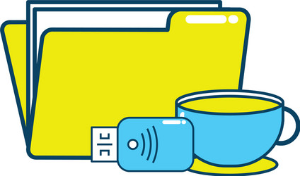 Technology digital folders documents Royalty Free Vector