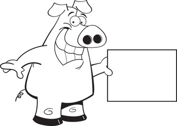 A family of pigs stands Royalty Free Vector Image