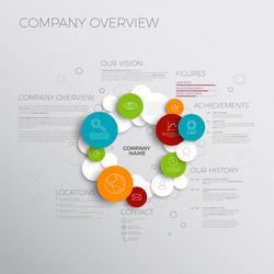 Company infographic overview design template Vector Image