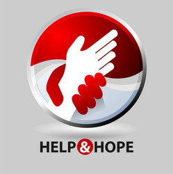 Help and hope Royalty Free Vector Image - VectorStock