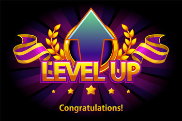 Congratulations game screen golden congrats sign Vector Image