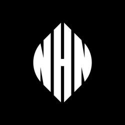 Nhn logo letter design Royalty Free Vector Image