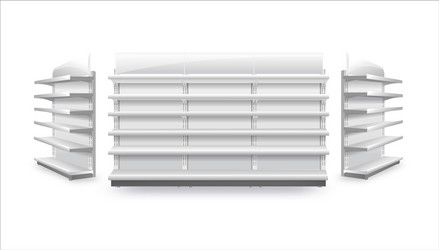 Shelving rack for store trading empty template Vector Image